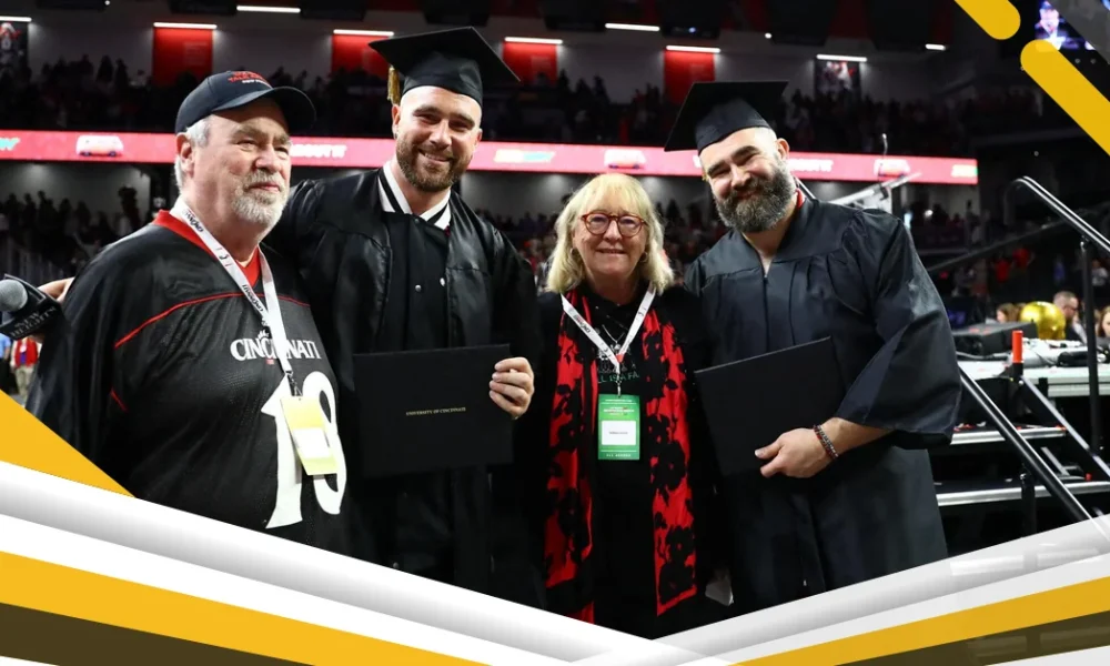 Travis y Jason Kelce orgullosos de mamá Donna tras su partic